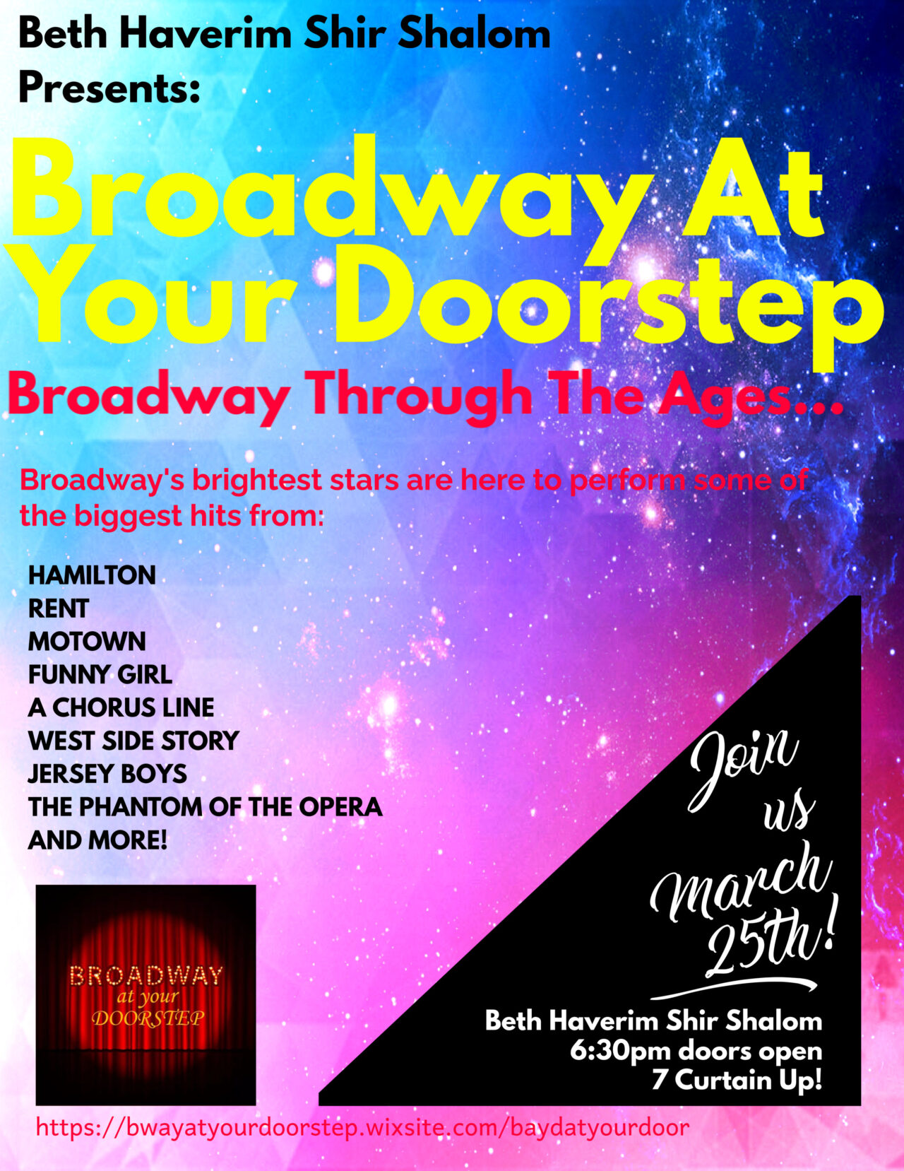BHSS Presents: Broadway at Your Doorstep: Broadway Through the Ages ...